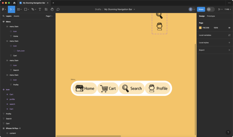 Creating A Stunning Navigation Bar In Figma Step-By-Step Tutorial - Ema ...