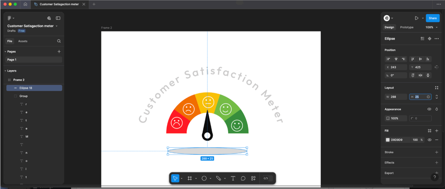 Create a Customer Satisfaction Meter in Figma - Ema Ghanam